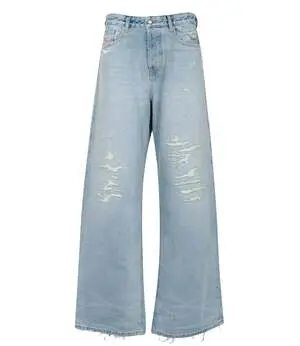DIESEL Relaxed Fit Jeans With Low Waist - Blue
