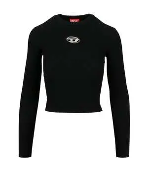 DIESEL® Oval D Logo Inlaid Slim-fit Sweater