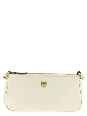 Pinko Half Moon Baguette Mini Crossbody Bag - White