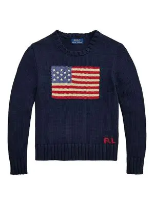 Polo Ralph Lauren Intarsia Knit Cotton Top