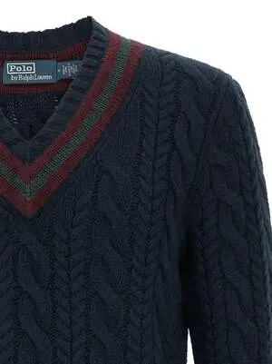 Polo Ralph Lauren Braided V-neck Sweater
