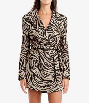 ANIYE BY Double-breasted Animal Print Dress