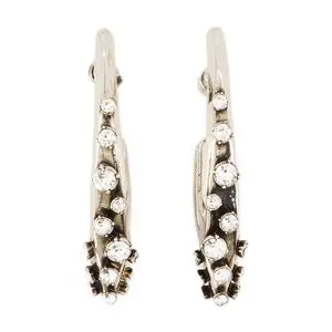Alexander McQueen Pave Earrings - Silver