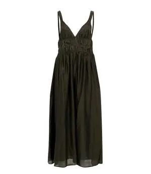 SEMICOUTURE Cotton-silk Blend Maxi Dress