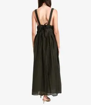 SEMICOUTURE Cotton-silk Blend Maxi Dress