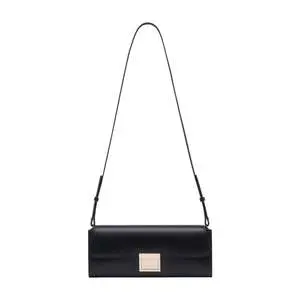Ami Mimi Crossbody Leather Bag - Black