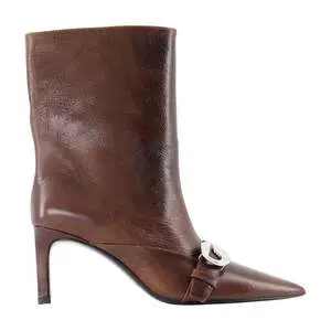Coperni Belted Leather Boots - Brown