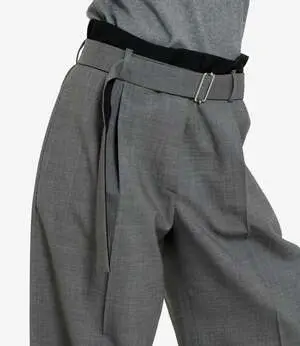 MSGM Wide-leg Trousers With Adjustable Belt
