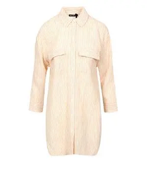 PENNY BLACK Linen Stripe Shirt Dress