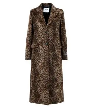 MSGM Lynx Effect Pattern Coat