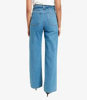 MSGM High-waisted Wide Leg Jeans With Knot Detail