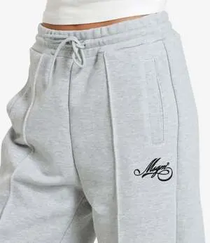 MSGM Wide Leg Cotton Jersey Pants - Grey