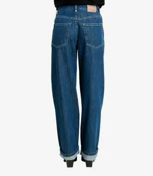 Max Mara Garment-washed Cotton And Kapok Denim Jeans