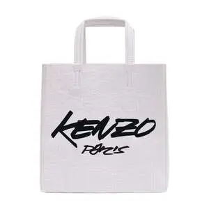 Kenzo Small Leather Shopping Bag - White