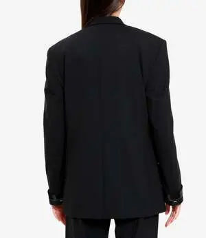 MSGM Single-breasted Blazer With Satin Ribbon Detail