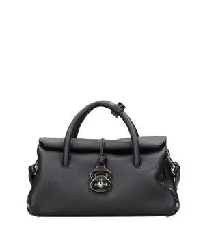 ZANELLATO Grained Calfskin Leather Bag - Black