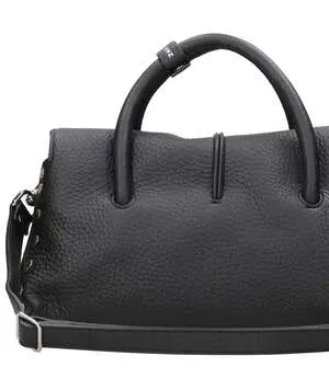 ZANELLATO Grained Calfskin Leather Bag - Black