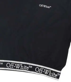 Off White Cropped Cotton T-shirt
