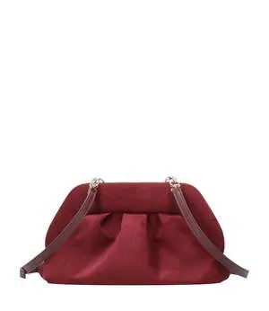 THEMOIRE Vegan Suede Faux Leather Bag - Rosso Carminio