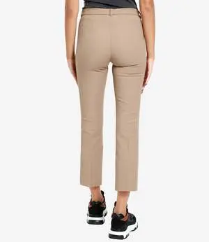 Max Mara Flared Stretch Cotton-blend Trousers - Camel