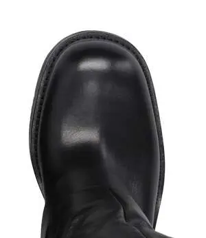 Elena Iachi Leather Boots With Buckle Detail