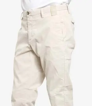 AT.P.CO Regular Fit Trousers In Stretch Satin Velvet - Cream