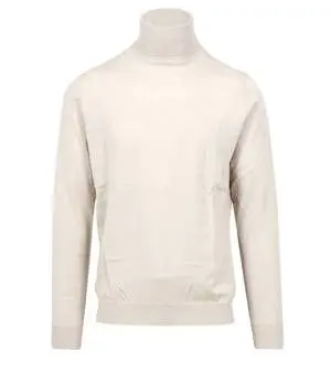 AT.P.CO High-necked Rib-knit Wool Sweater - Sand