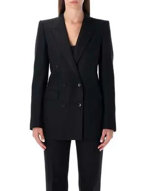 TOM FORD Double-breasted Herringbone Wool Jacket