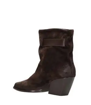 Elena Iachi Suede Leather Texan Boots - Ebony