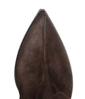 Elena Iachi Suede Leather Texan Boots - Ebony
