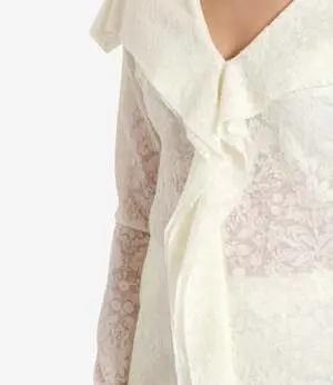 PHILOSOPHY BY LORENZO SERAFINI Lace V-neck Blouse