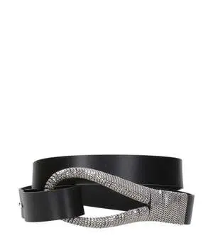 ORTIGNI Nappa Belt With Diamond Chain