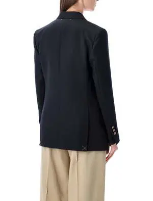 GOLDEN GOOSE Double-breasted Blazer With Gold Star Detail - Blue