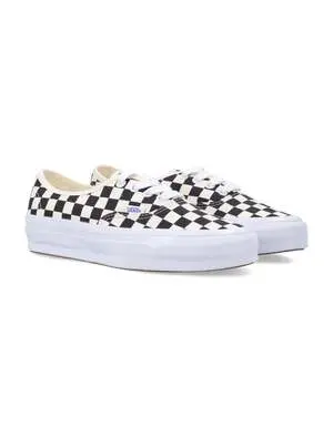 VANS Premium Authentic 44 Canvas Shoes - Checkerboard Black/off White