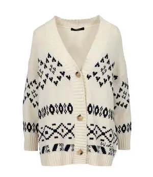 Max Mara Jacquard Pattern Cotton Sweater