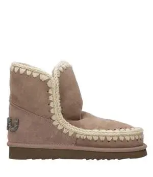 Mou Sheepskin Boots With Crocheted Wool Details