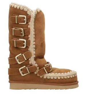 Mou Tall Sheepskin Boots - Brandy