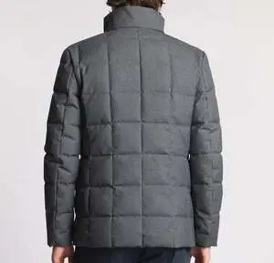 FAY Double-front Quilted Down Jacket - Grey