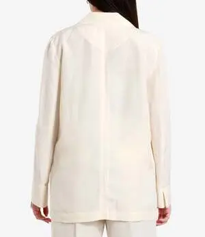PENNY BLACK Linen-blend Long Sleeve Jacket