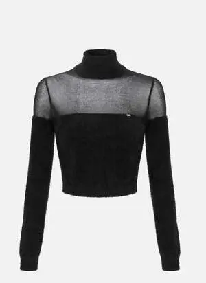 Elisabetta Franchi Cropped Knit Turtleneck