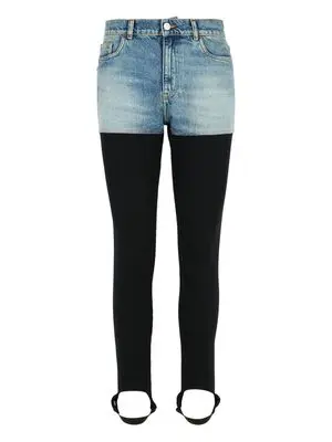 Coperni Ribbed Denim Leggings