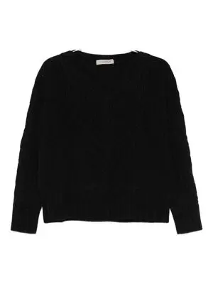 D.exterior Round Neck Sweaters For Women