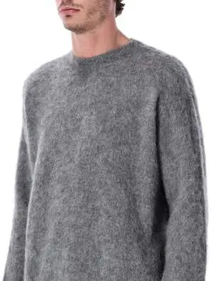 ROLD SKOV Alpaca And Mohair Blend Crewneck Sweater - Grey