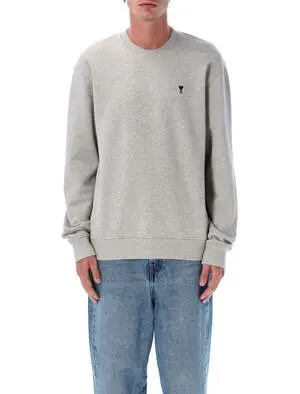 AMI Paris De Coeur Embroidered Sweatshirt - Grey