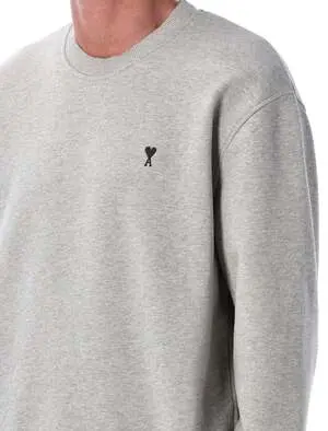 AMI Paris De Coeur Embroidered Sweatshirt - Grey