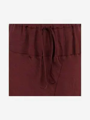 LAUREN MANOOGIAN Long Rayon Skirt With Drawstring
