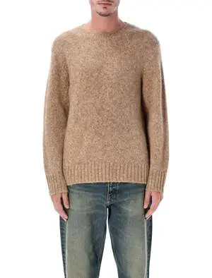 CORRIDOR Wool Alpaca Crewneck Sweater - Brown