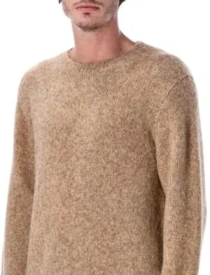 CORRIDOR Wool Alpaca Crewneck Sweater - Brown