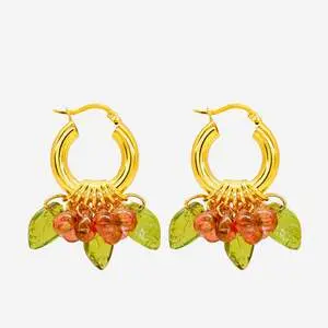 ANNELE Cranberry Queen Earrings - Red