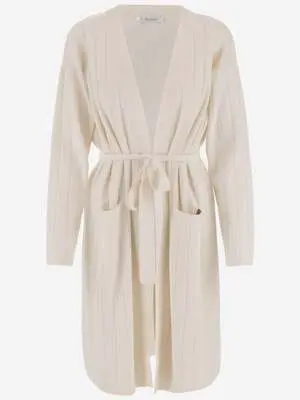 Max Mara Long Cashmere Cardigan - White